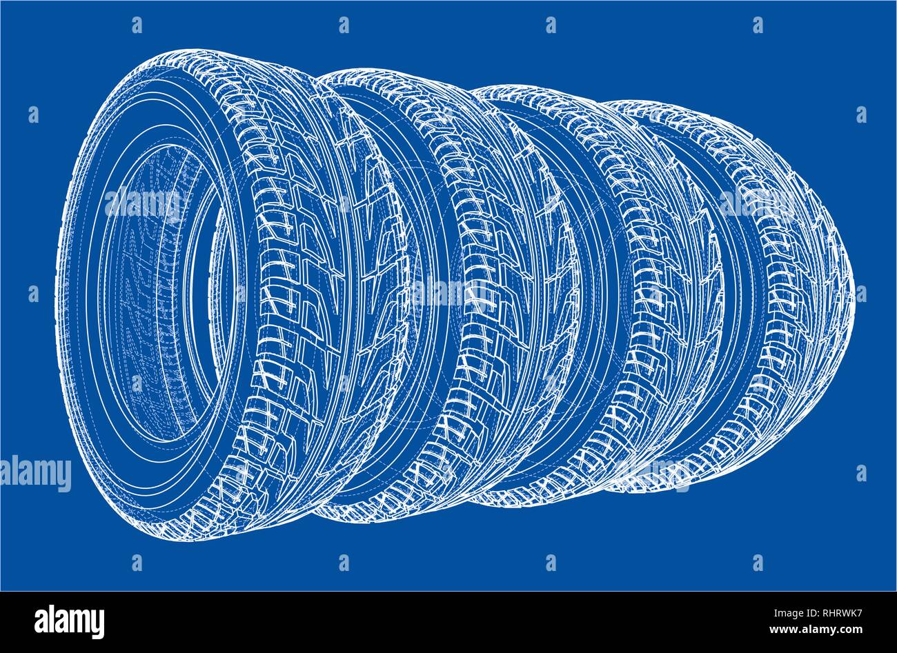 Car tires concept. Vector rendering of 3d Stock Vector Image & Art - Alamy