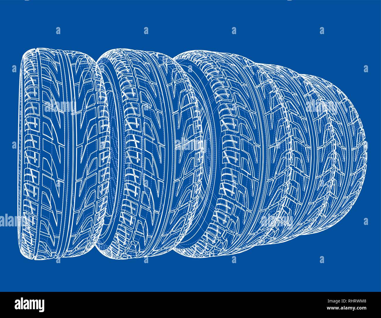 Car tires concept. Vector rendering of 3d Stock Vector Image & Art - Alamy