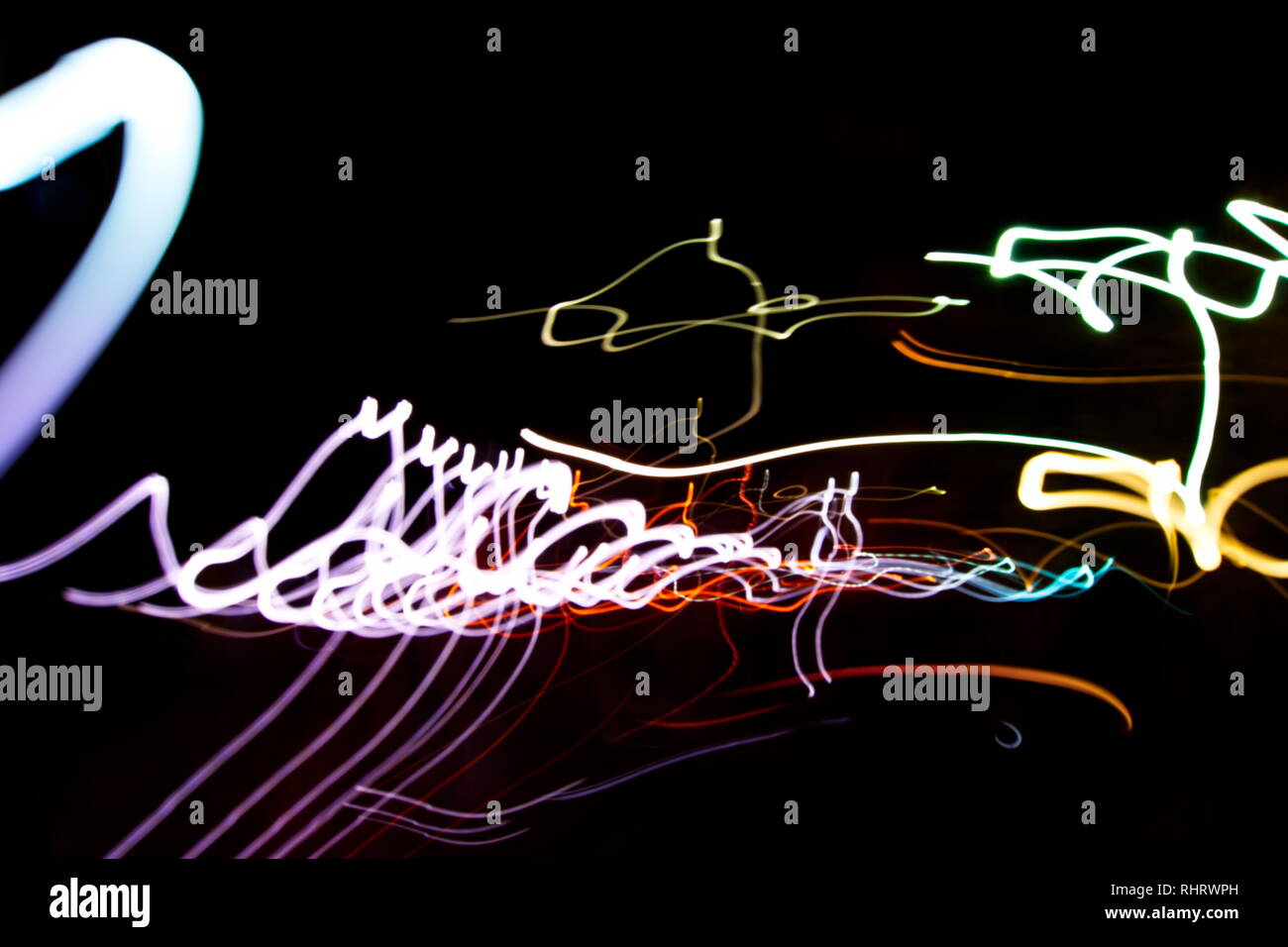 Abstract light painting photography, curves and waves abstract light ...