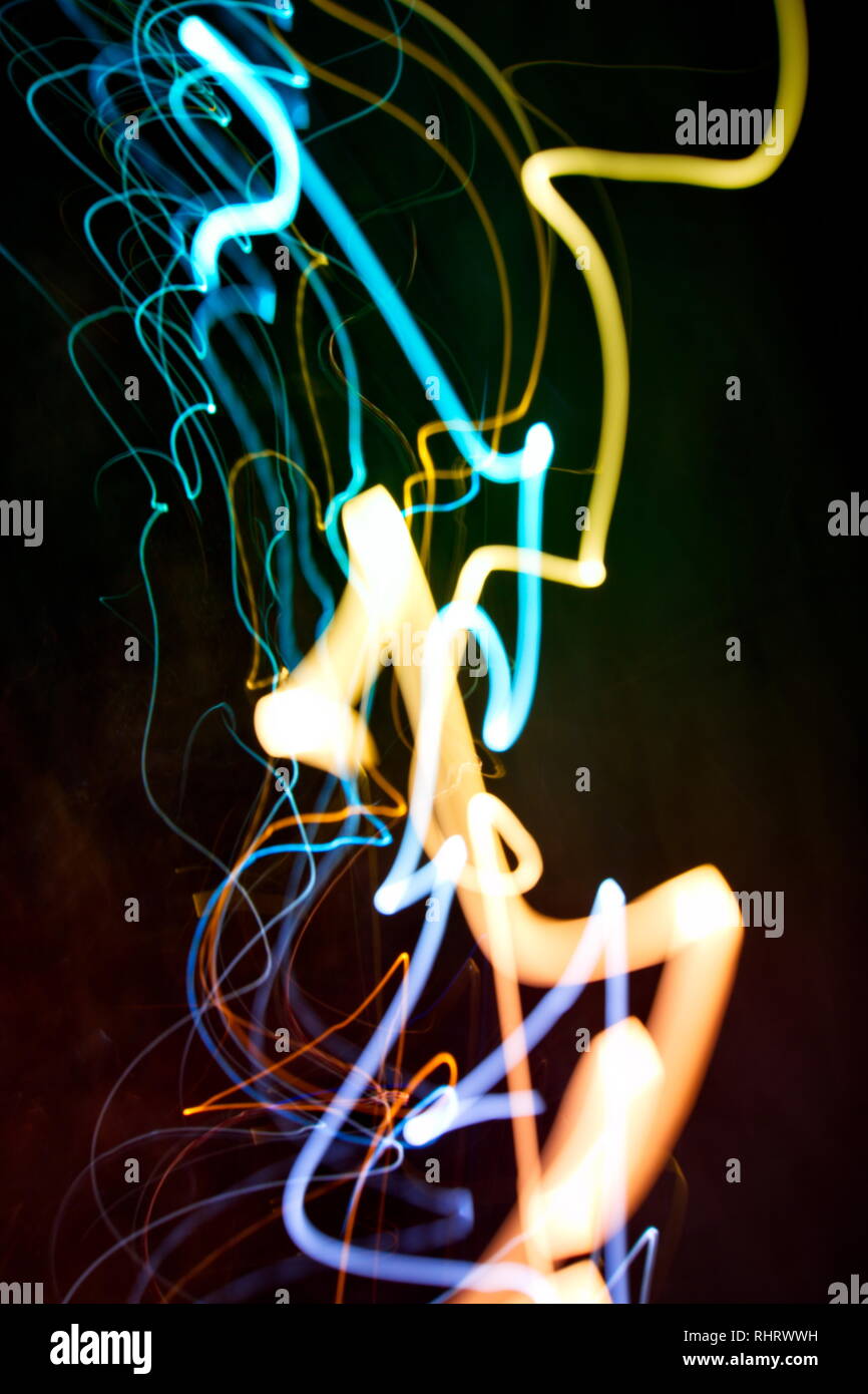 Abstract light painting photography, curves and waves abstract light ...