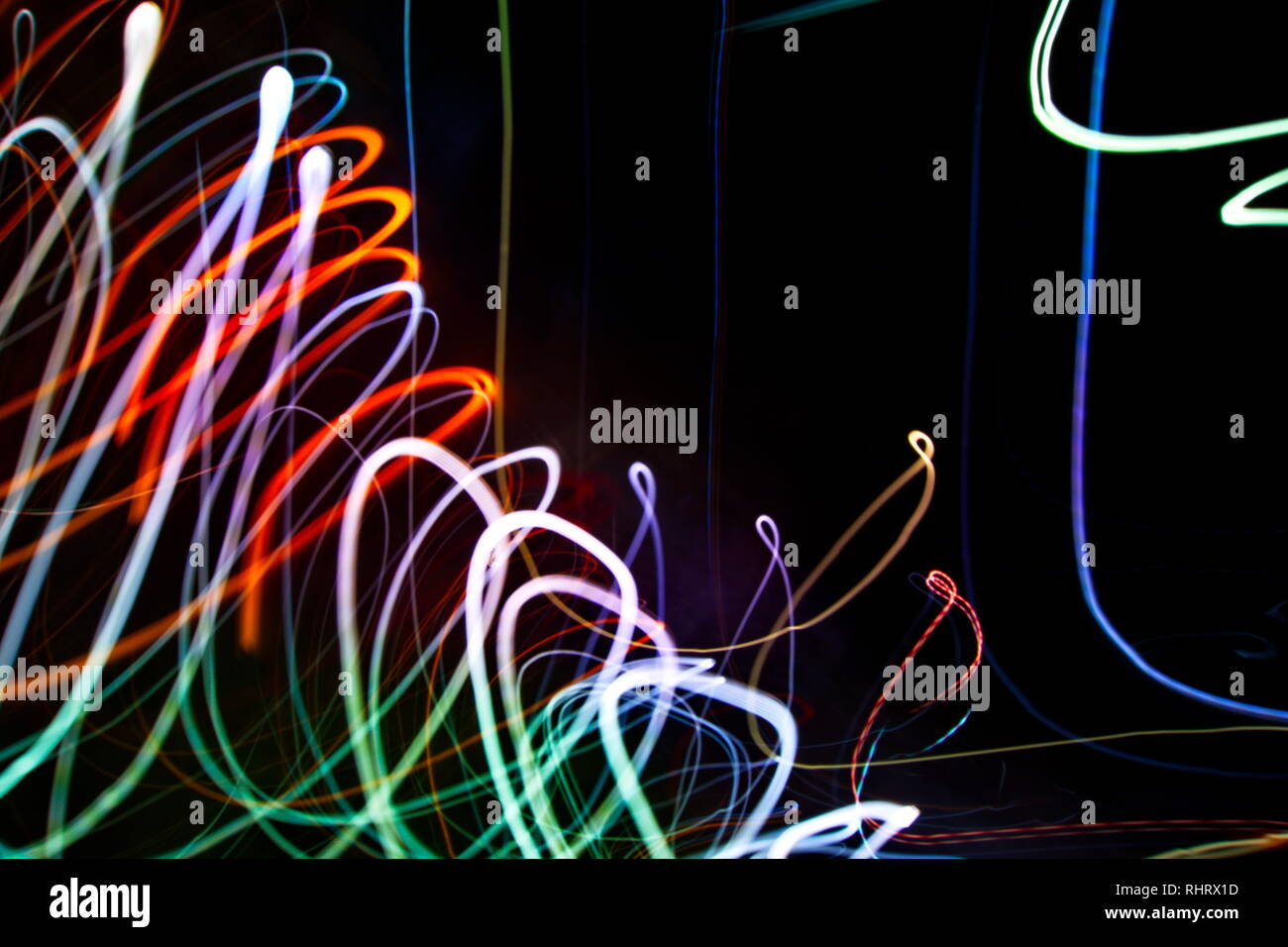 Abstract light painting photography, curves and waves abstract light ...