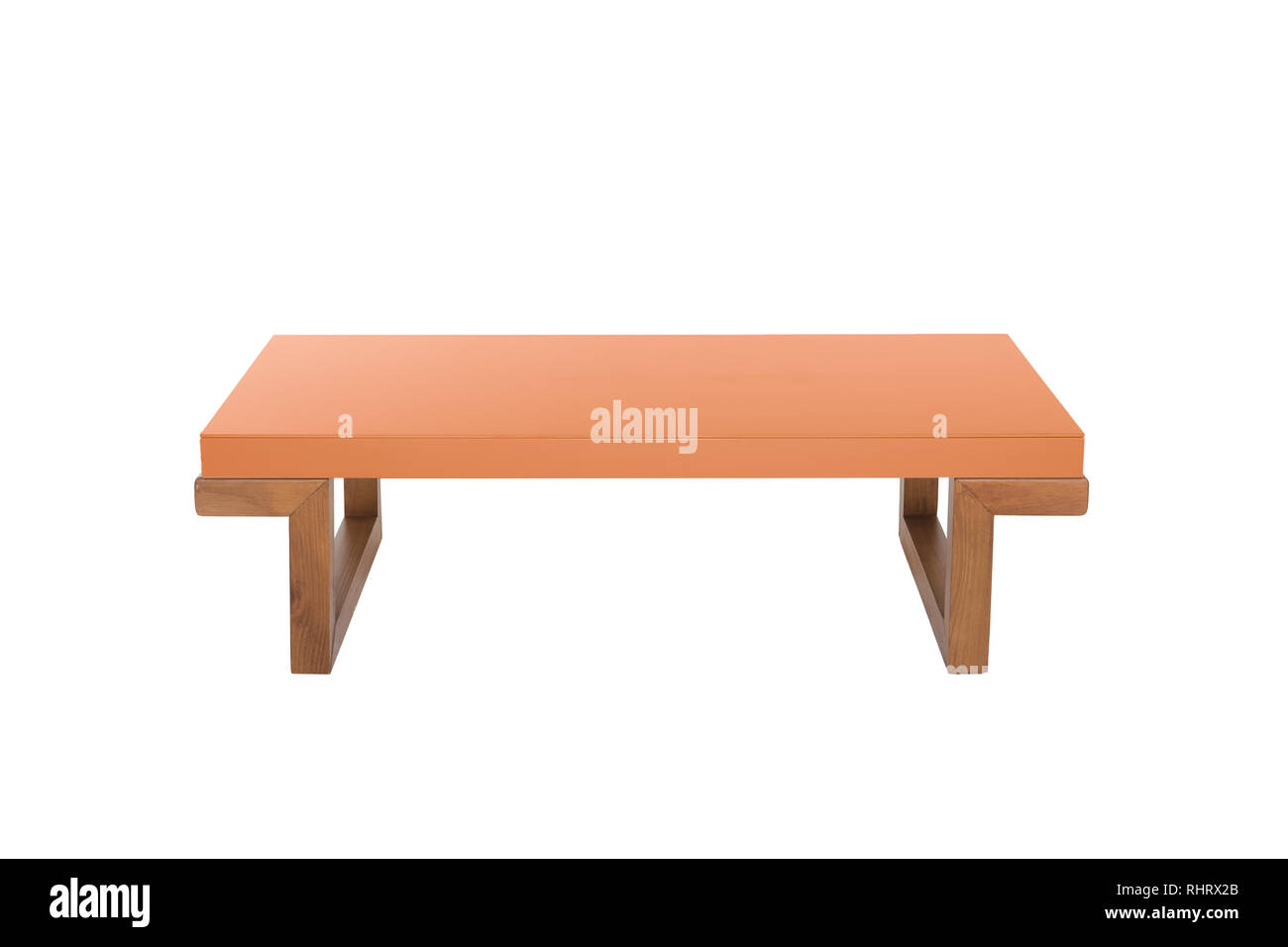 Orange table isolated on white background Stock Photo - Alamy