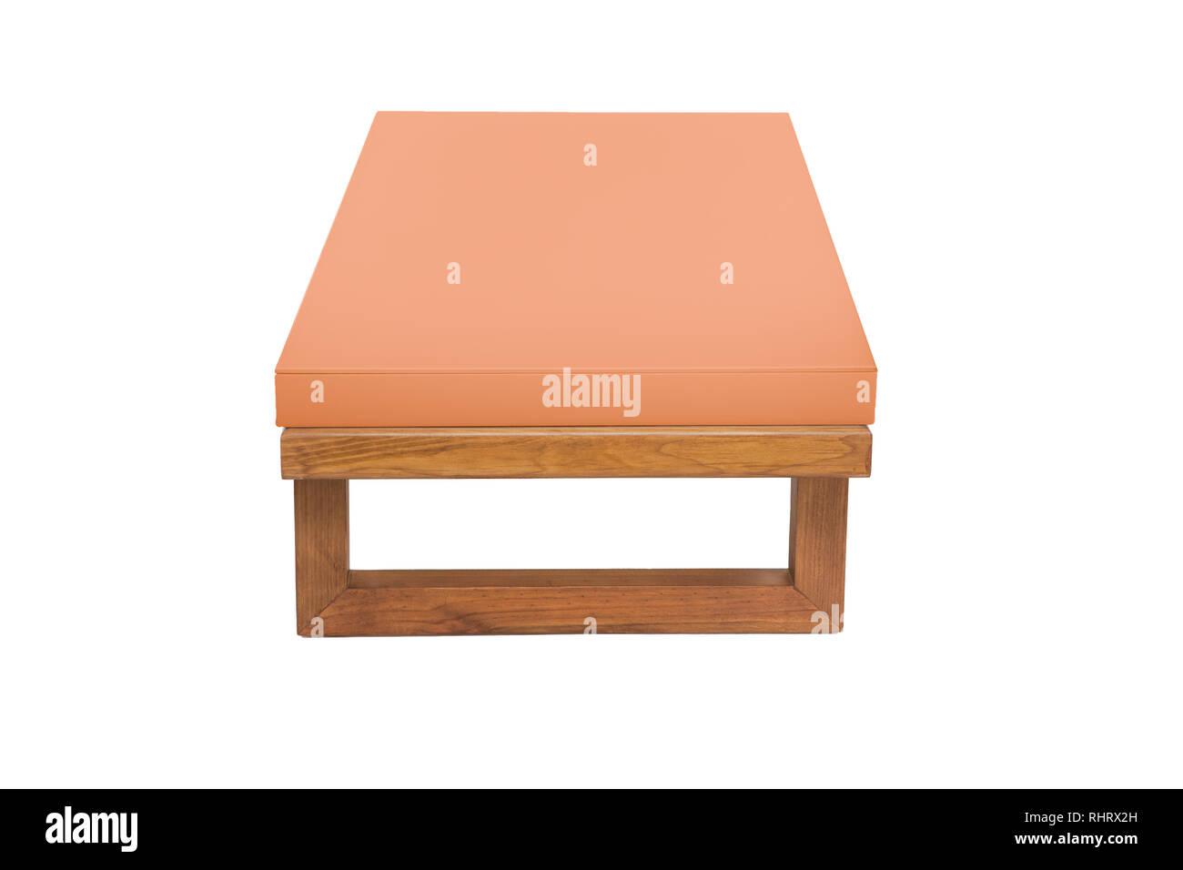 Orange table isolated on white background Stock Photo - Alamy