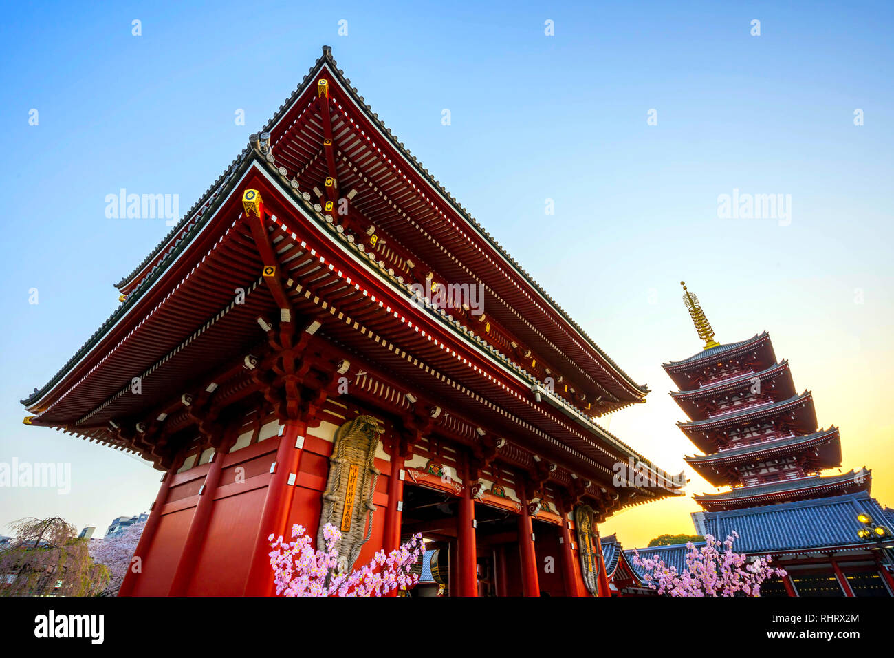 Sensoji temple and the sky tree tower hi-res stock photography and ...