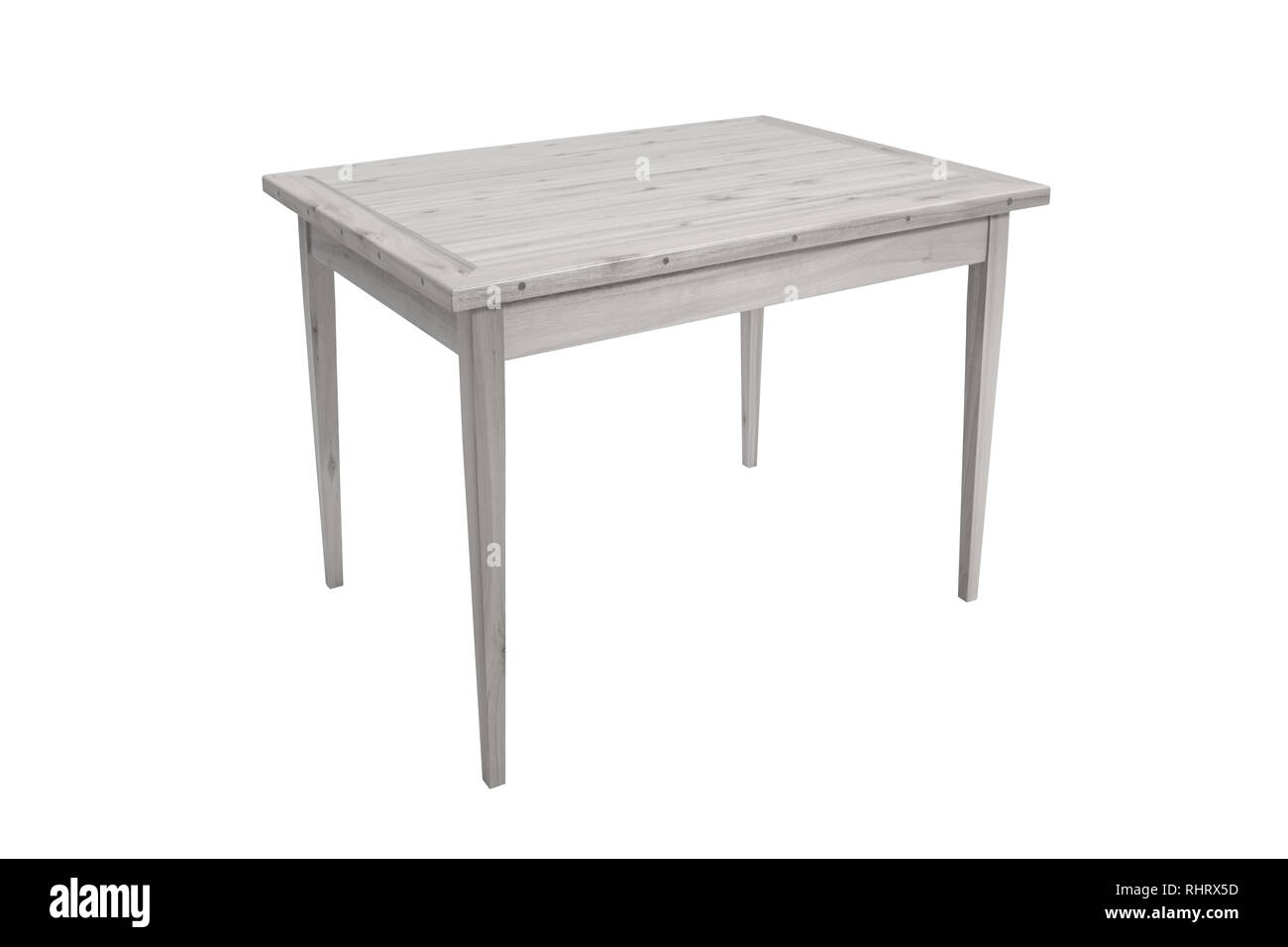 Table isolated on white background Stock Photo - Alamy