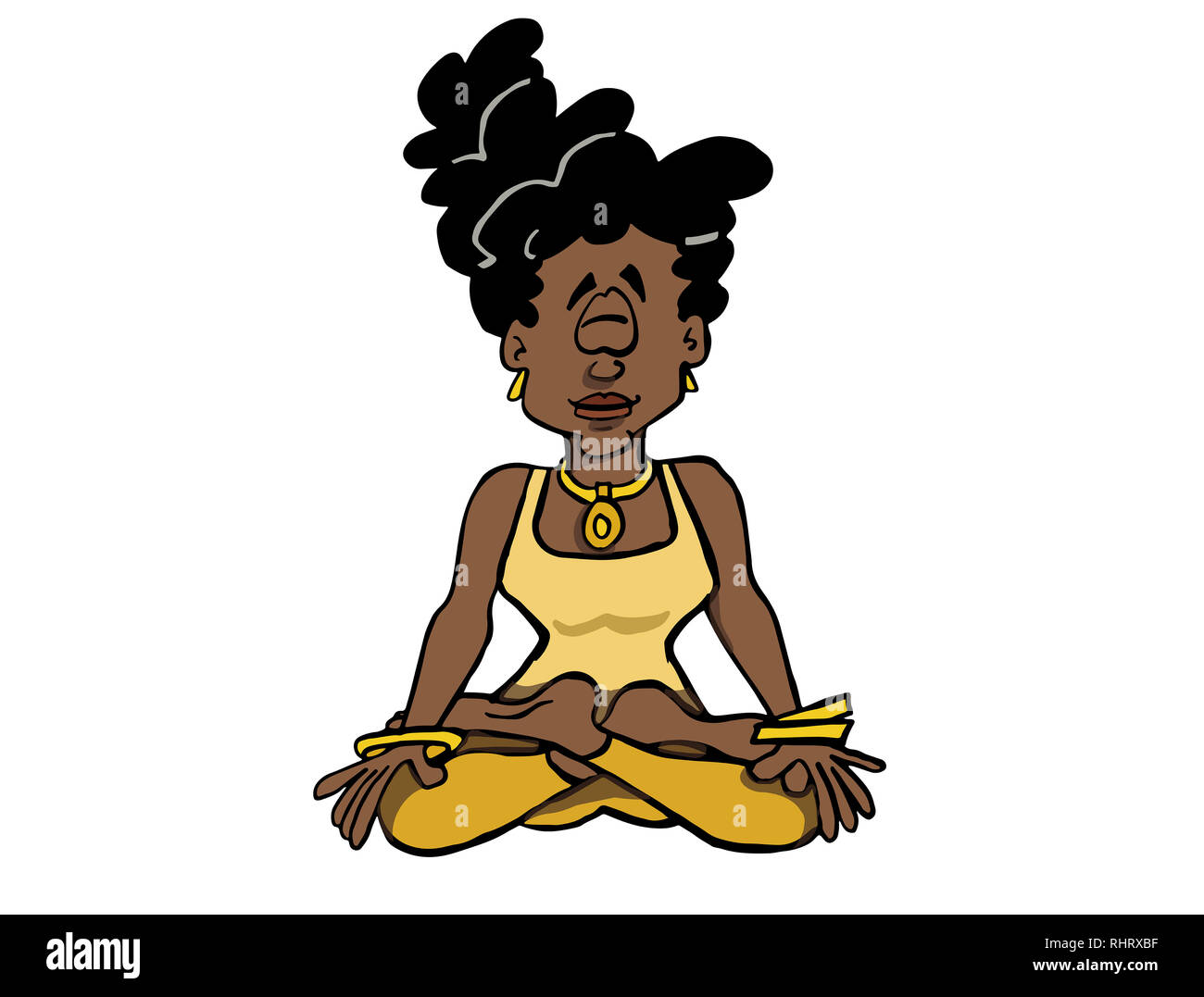Cartoon sitting woman in dress hi-res stock photography and images - Alamy