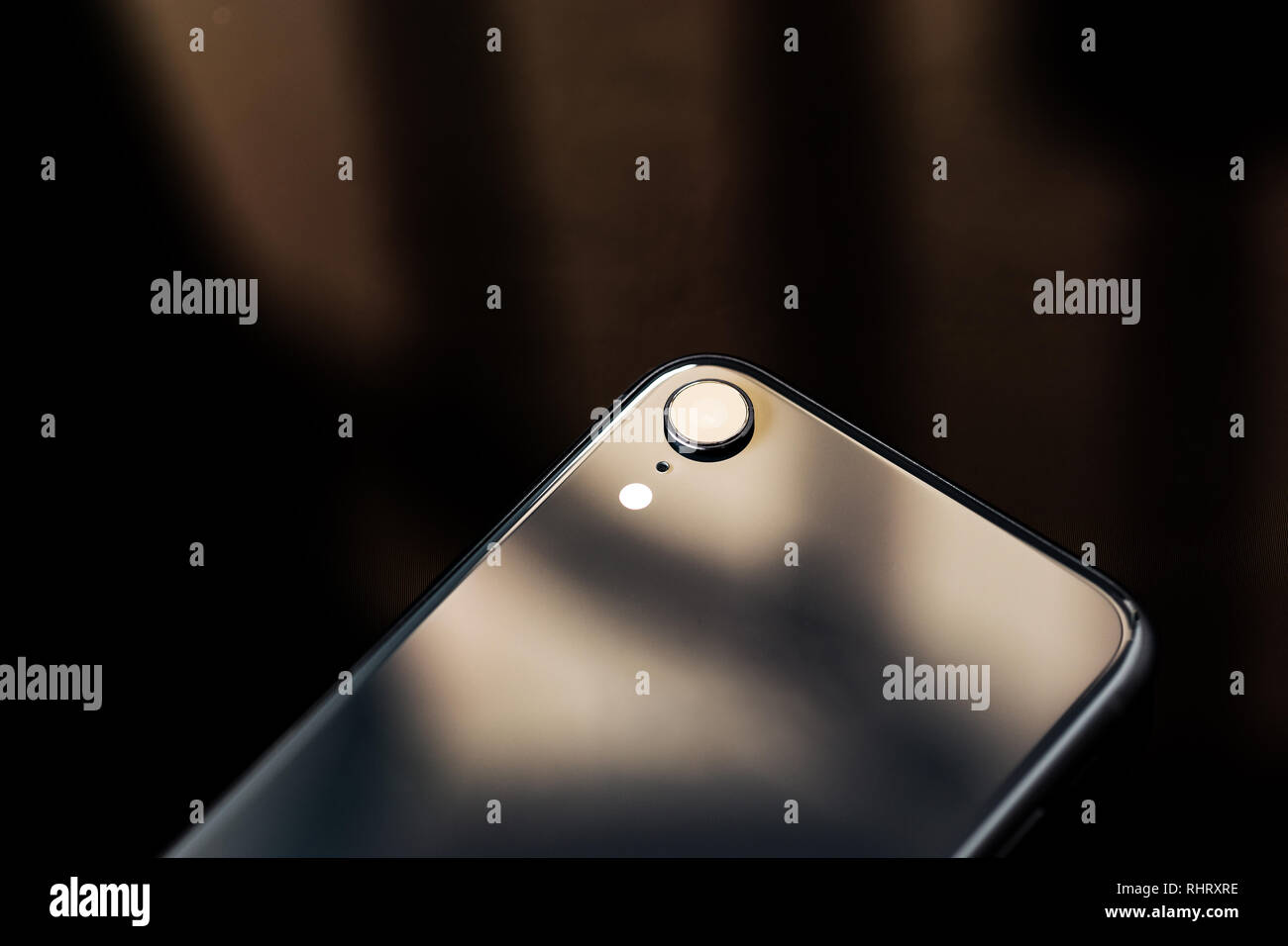 close-up back side of new smartphone Stock Photo - Alamy