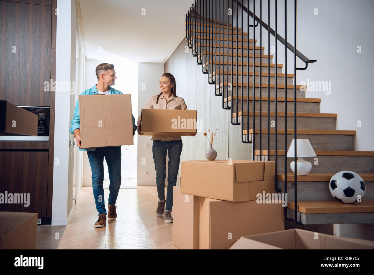 Couple people walking home together hi-res stock photography and images ...