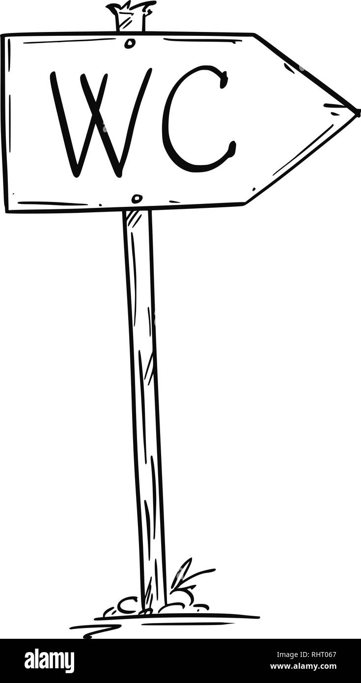 Toilet sign arrow hi-res stock photography and images - Alamy