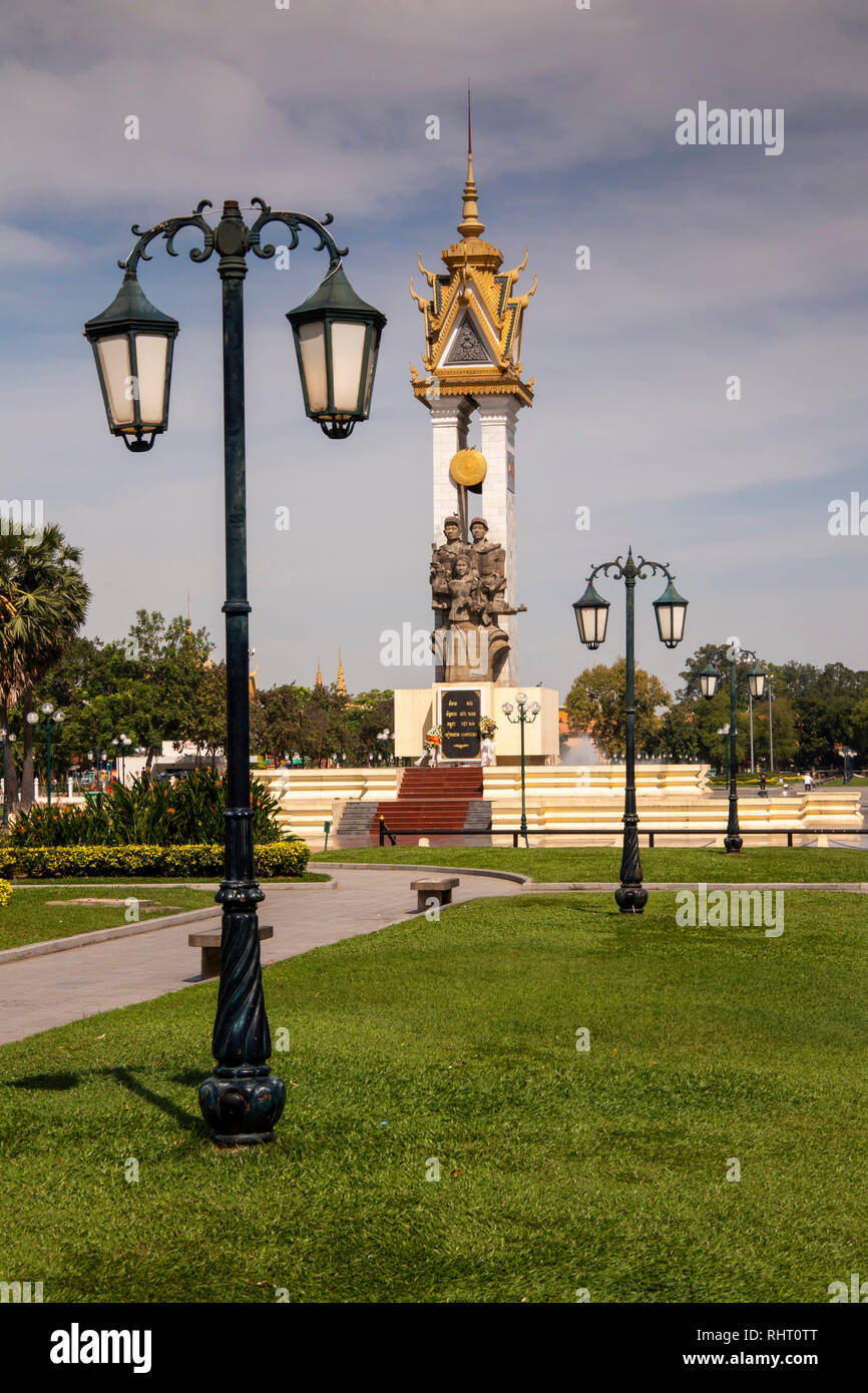 Cambodia, Phnom Penh, Wat Botum Park, 1979 Cambodia Vietnam Friendship ...