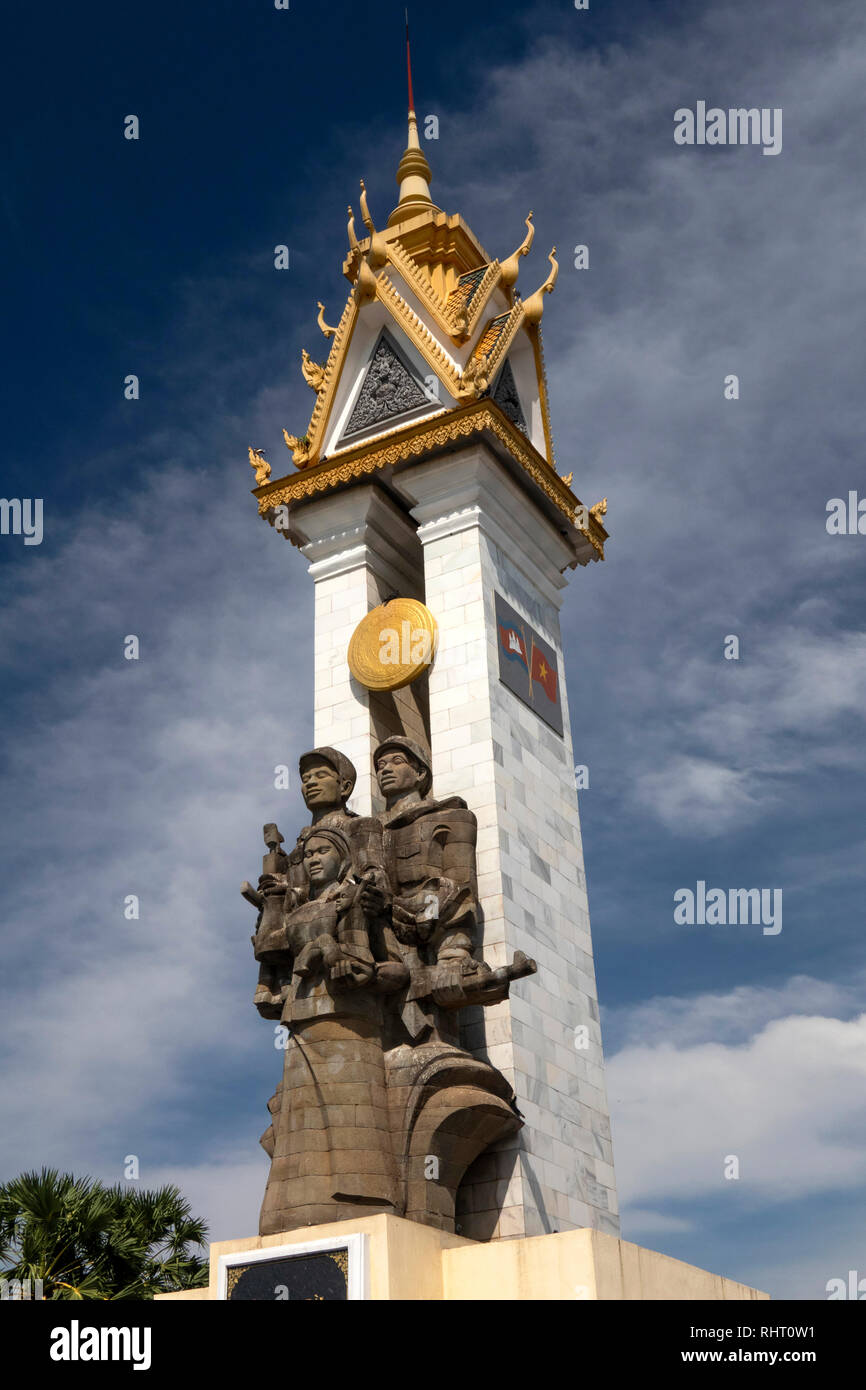 Cambodia, Phnom Penh, Wat Botum Park, 1979 Cambodia Vietnam Friendship ...