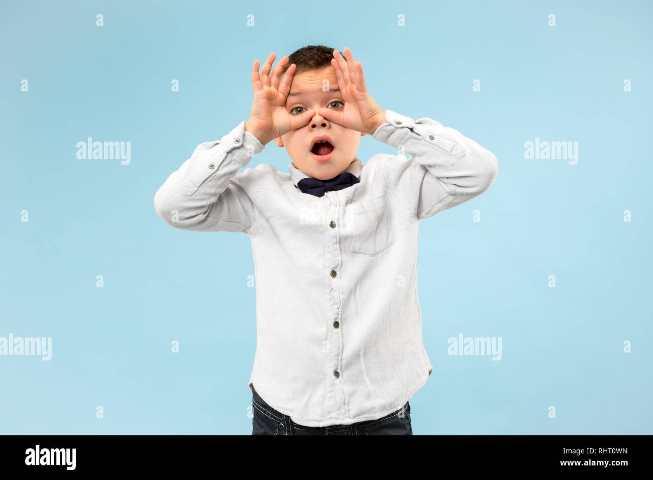 I'm afraid. Fright. Portrait of the scared boy. Teenager standing ...