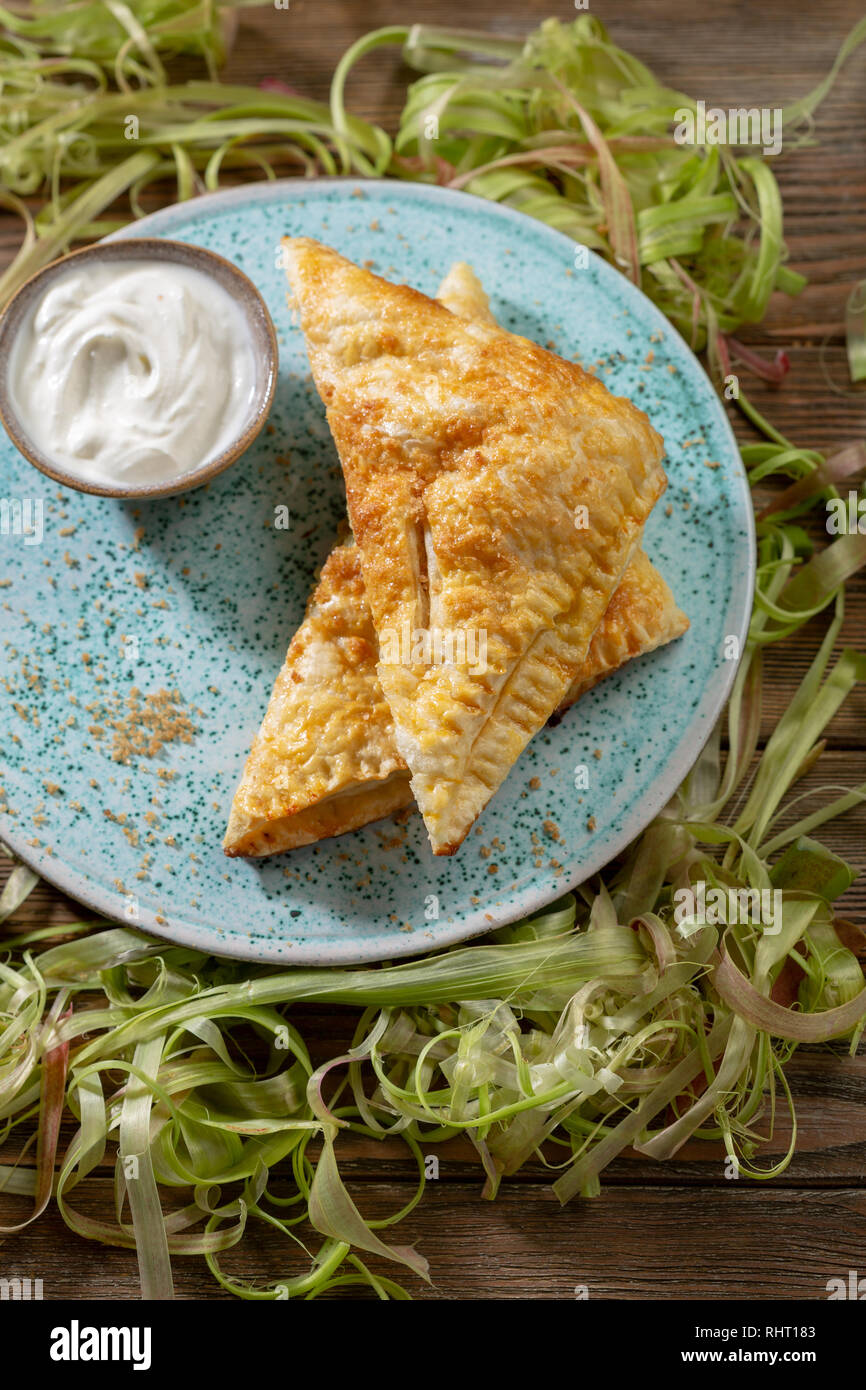 Fresh spring pies with rhubarb Stock Photo - Alamy