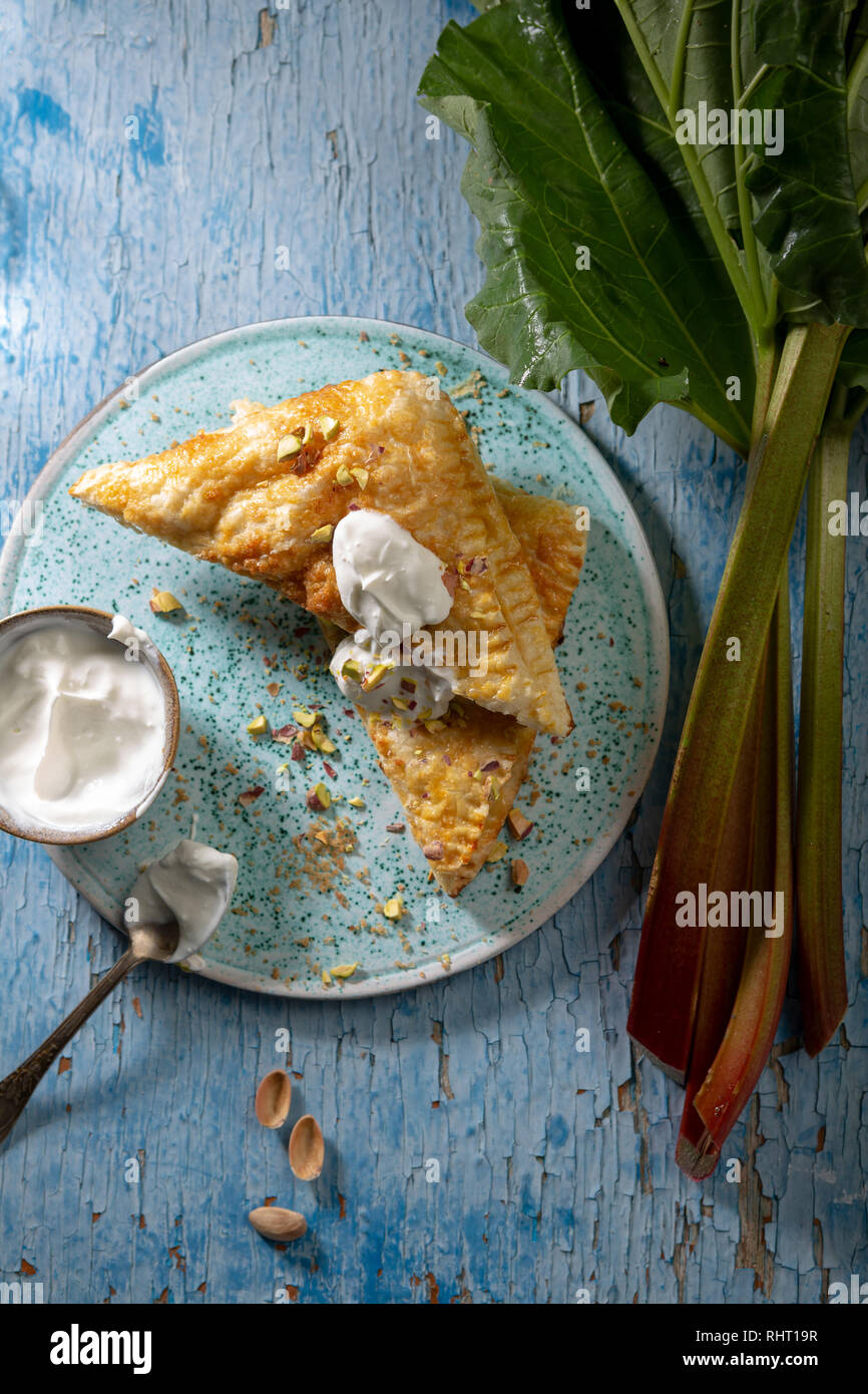 Fresh spring pies top view Stock Photo - Alamy