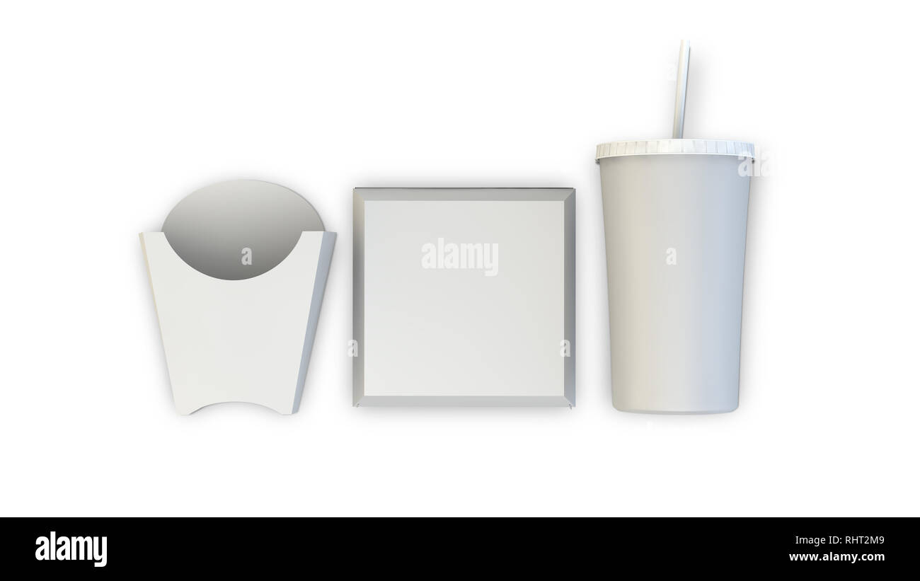 Empty burger box top view hi-res stock photography and images - Alamy