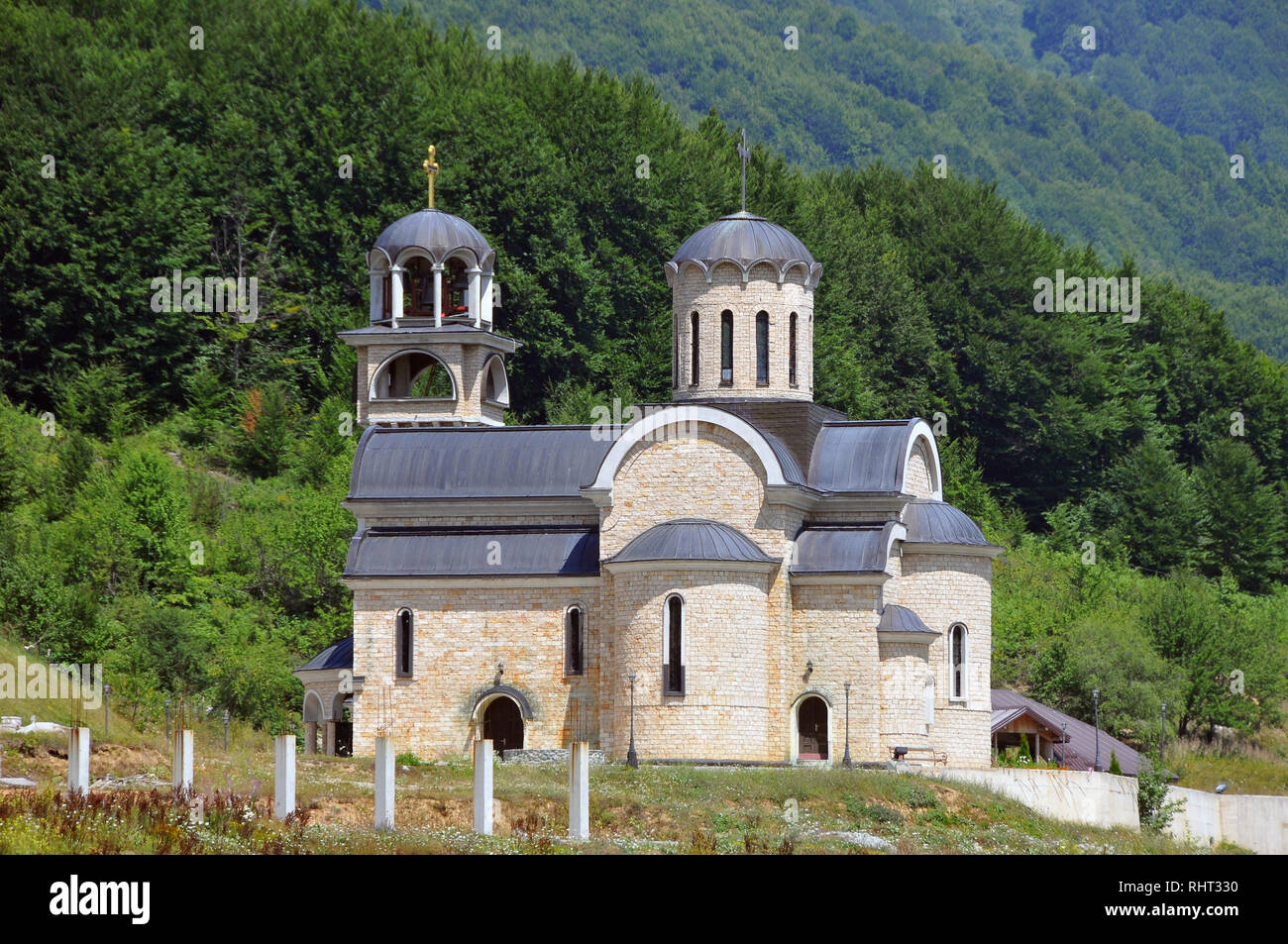 Orthodox church in Mavrovo National Park in Macedonia, Europe Stock ...