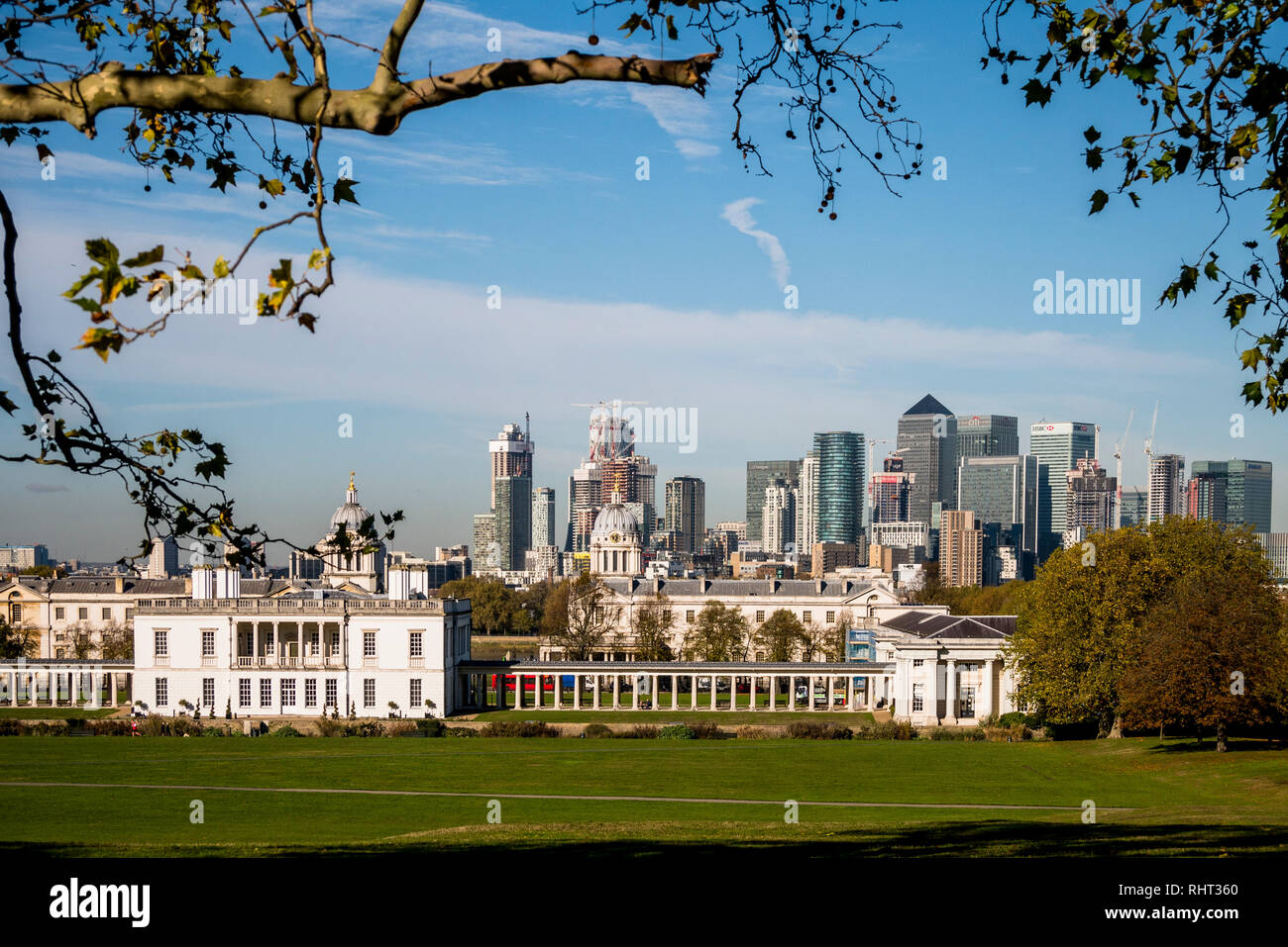 London skyline from greenwich panorama hi-res stock photography and ...