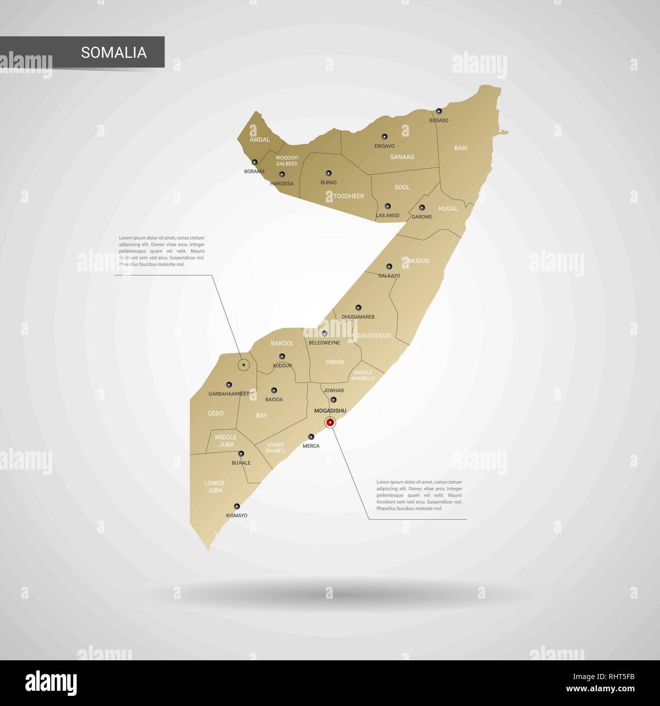 Somalia gold map Stock Vector Images - Alamy