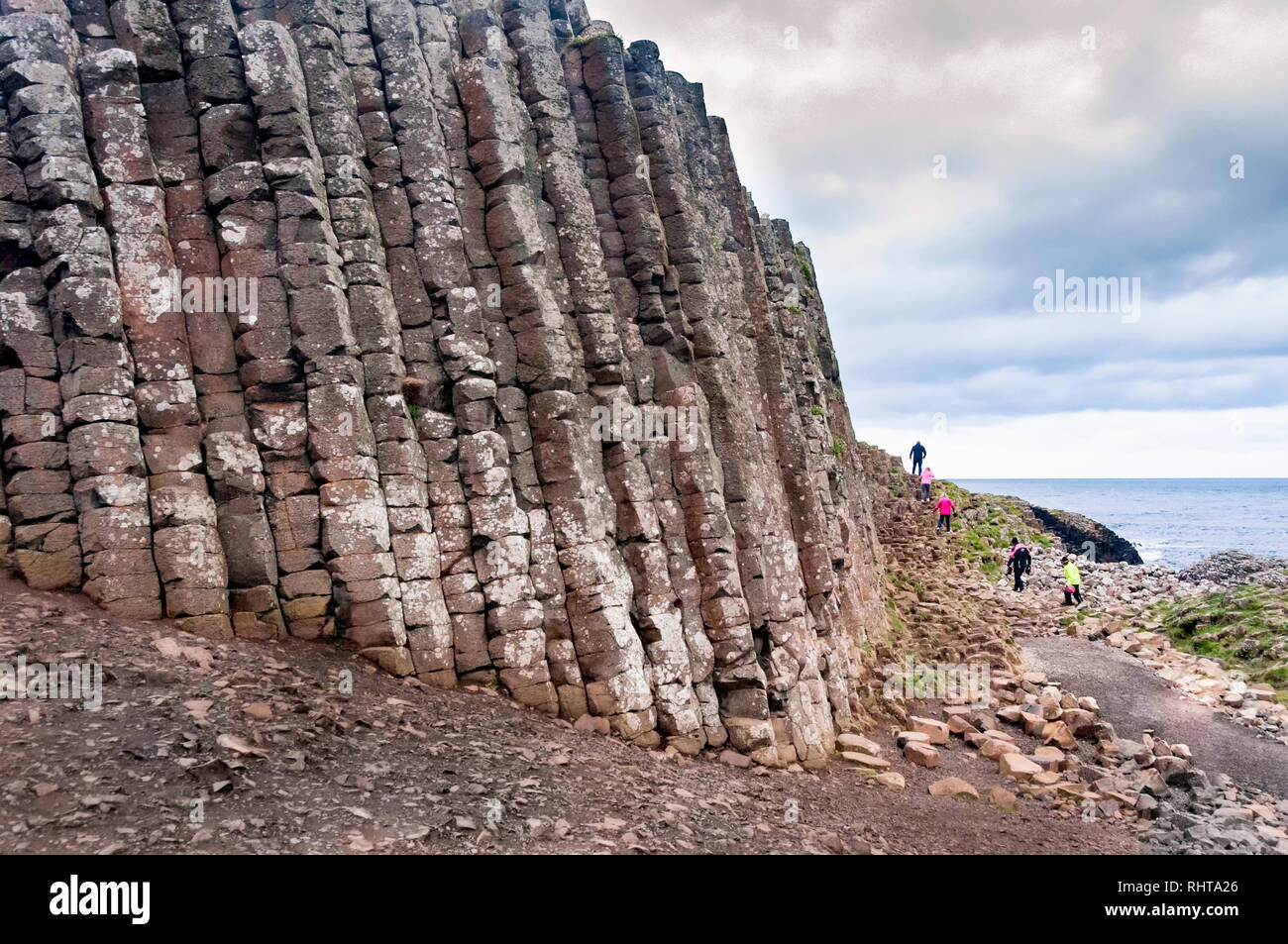 Basalt columns at the Giant's Causeway, the result of an ancient ...