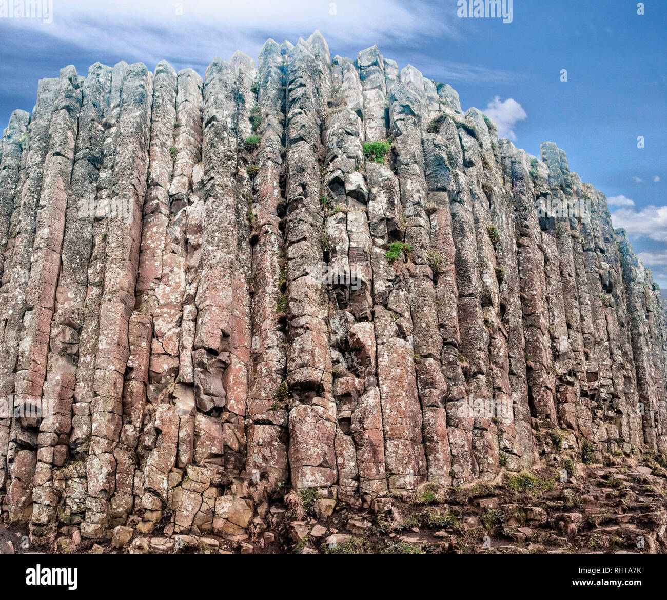 Basalt columns at the Giant's Causeway, the result of an ancient ...