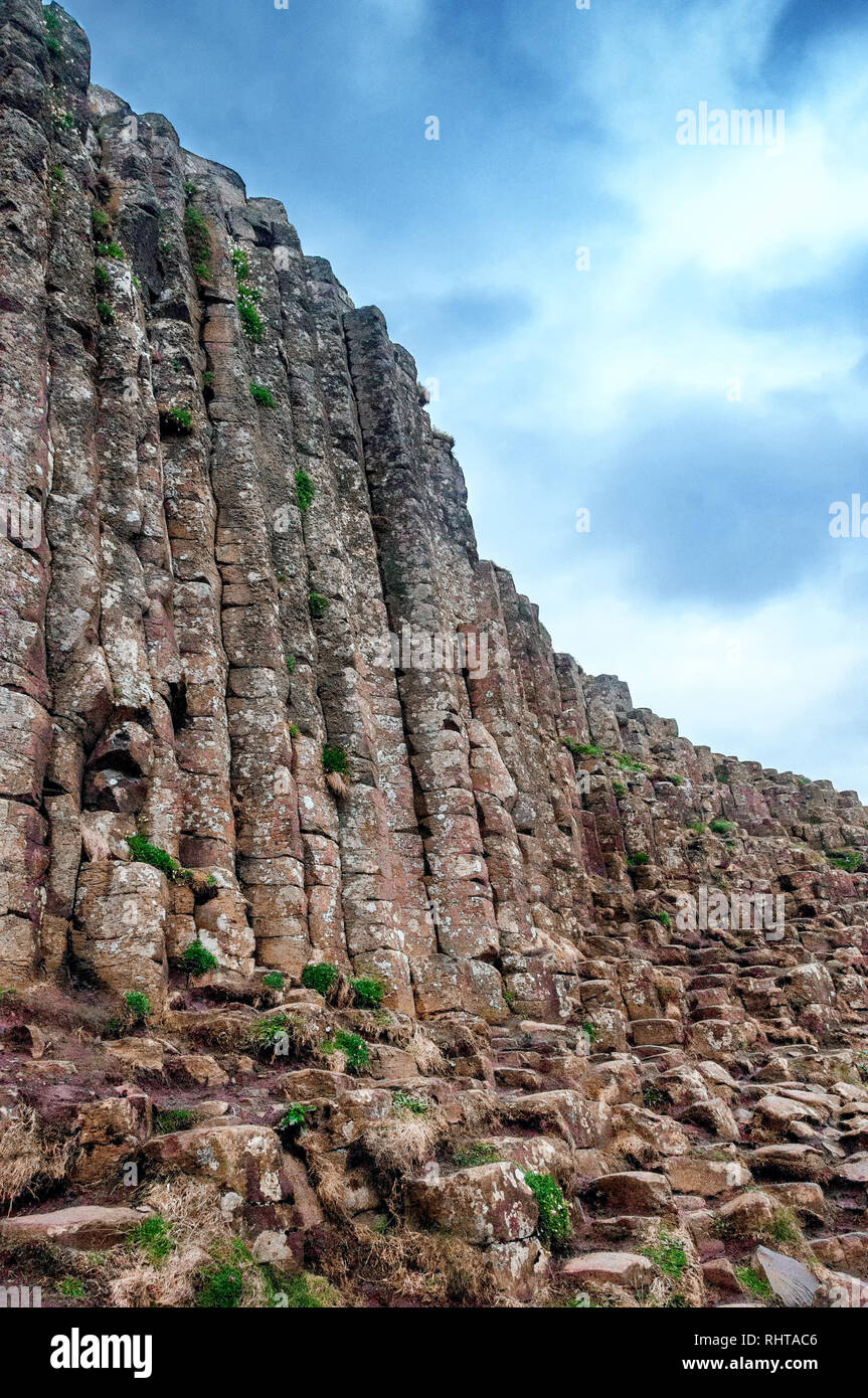 Basalt columns at the Giant's Causeway, the result of an ancient ...