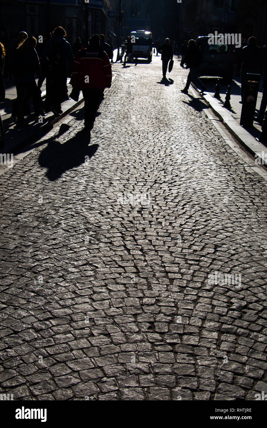 texture background of a cobblestone paved street Stock Photo - Alamy