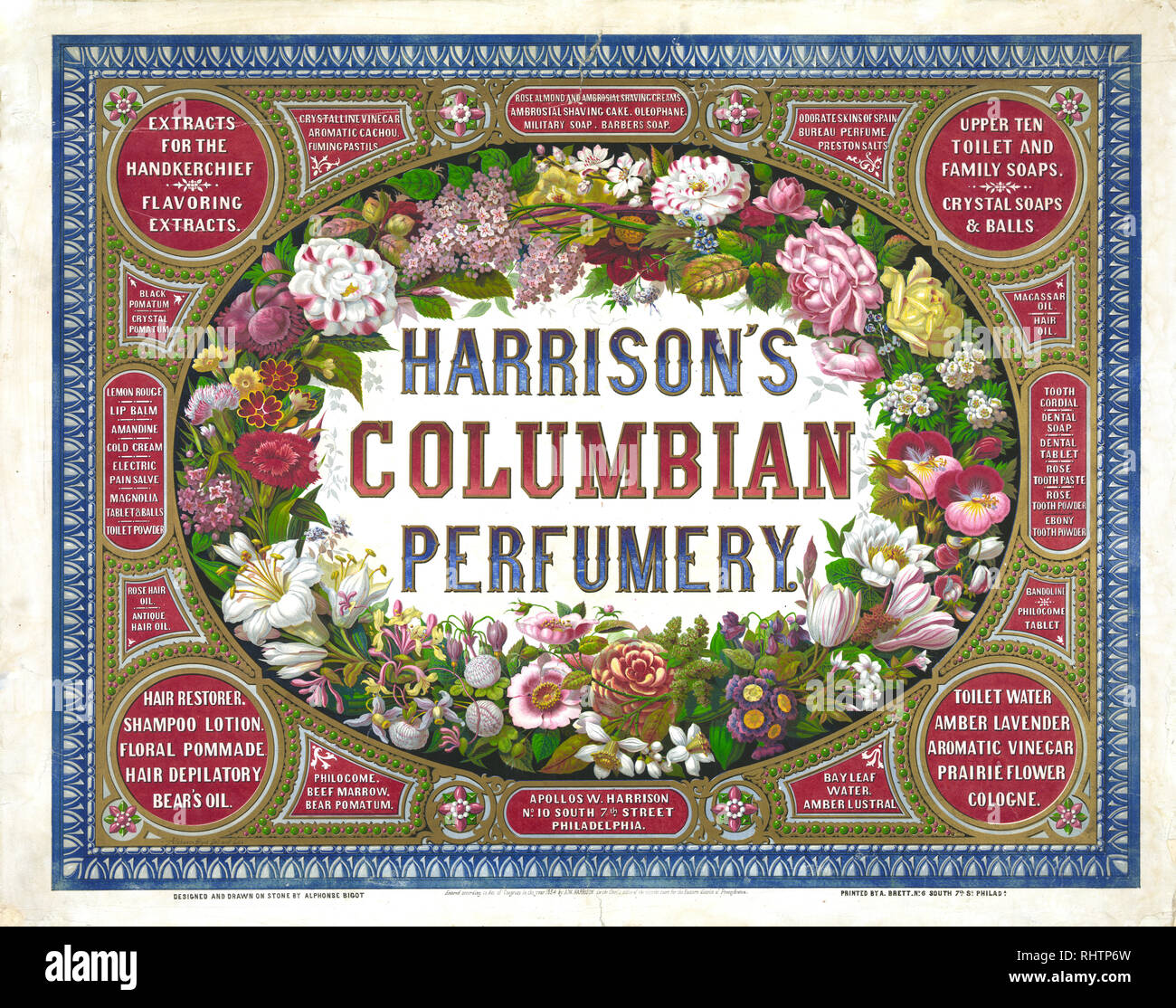 19th century perfume advert hi-res stock photography and images - Alamy