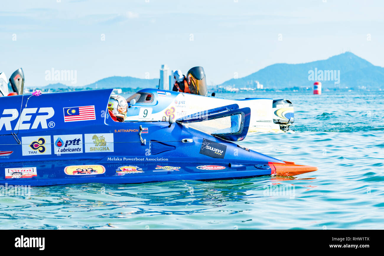 CHONBURI, THAILAND-NOVEMBER 25, 2017 : F1 boat in Bangsaen Power Boat ...