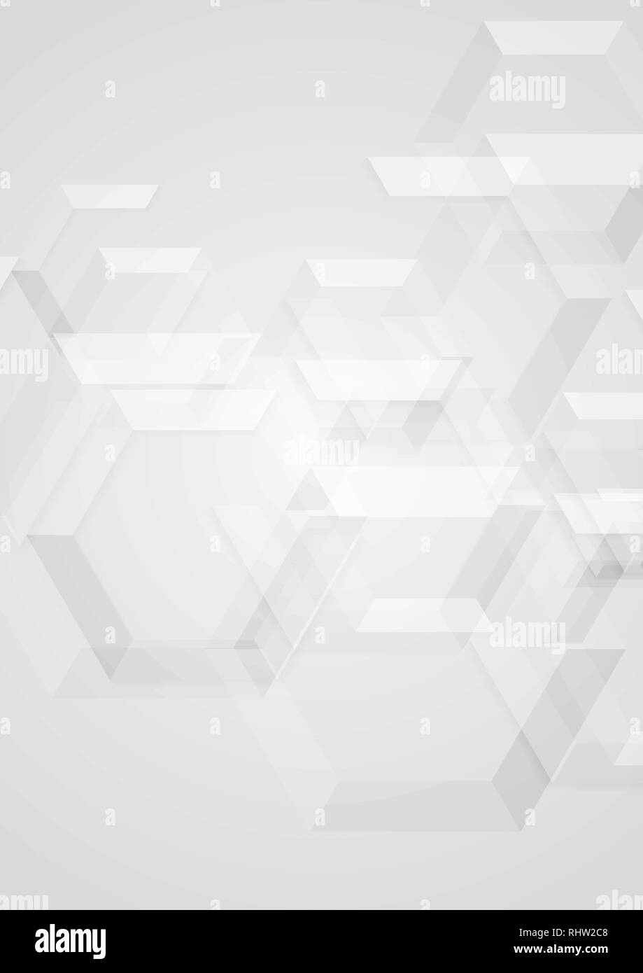 Abstract grey minimal tech geometric background. Modern vector design ...