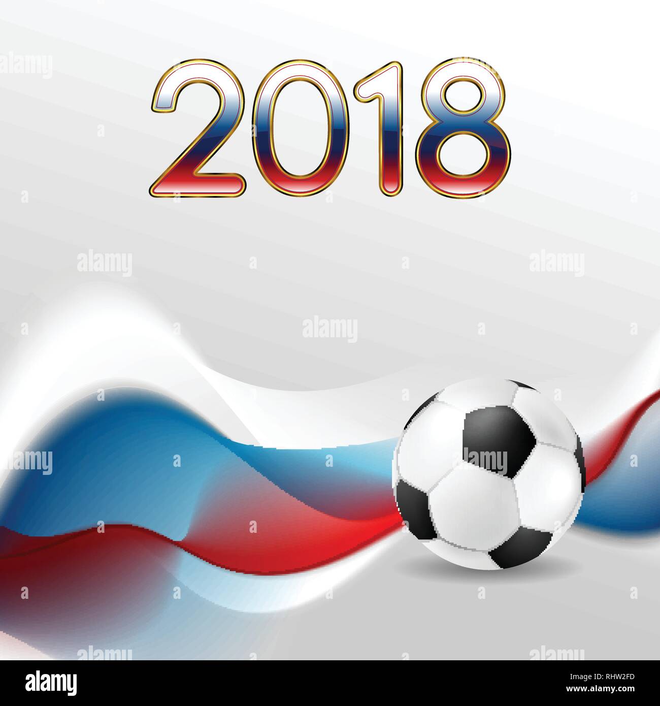 Soccer World Cup 2018 in Russia abstract wavy background. Football ...