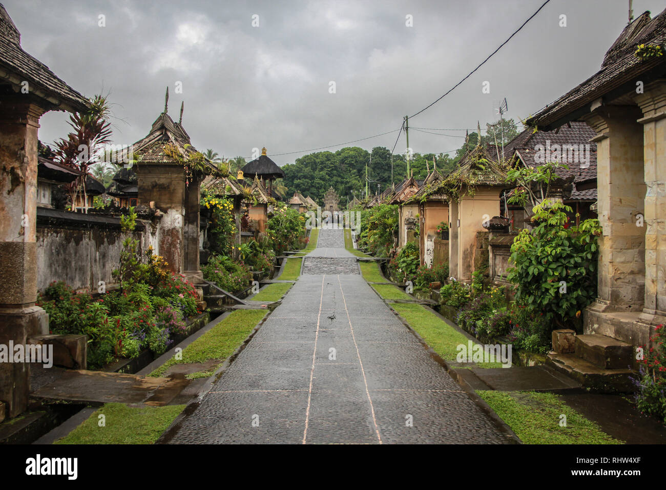 Cloudy day in Penglipuran traditional village in Bangli Regency - Bali ...
