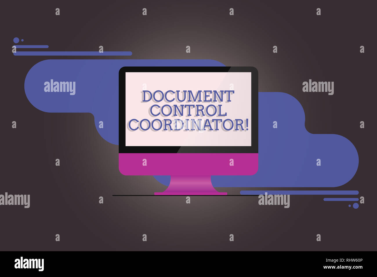 Handwriting text writing Document Control Coordinator. Concept meaning ...