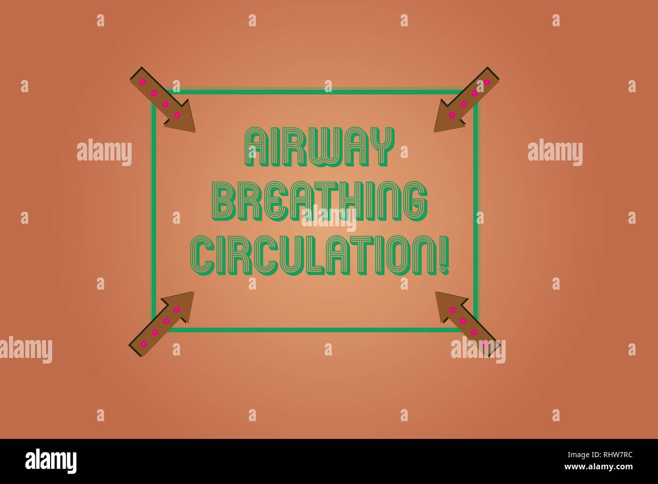 Handwriting text writing Airway Breathing Circulation. Concept meaning ...