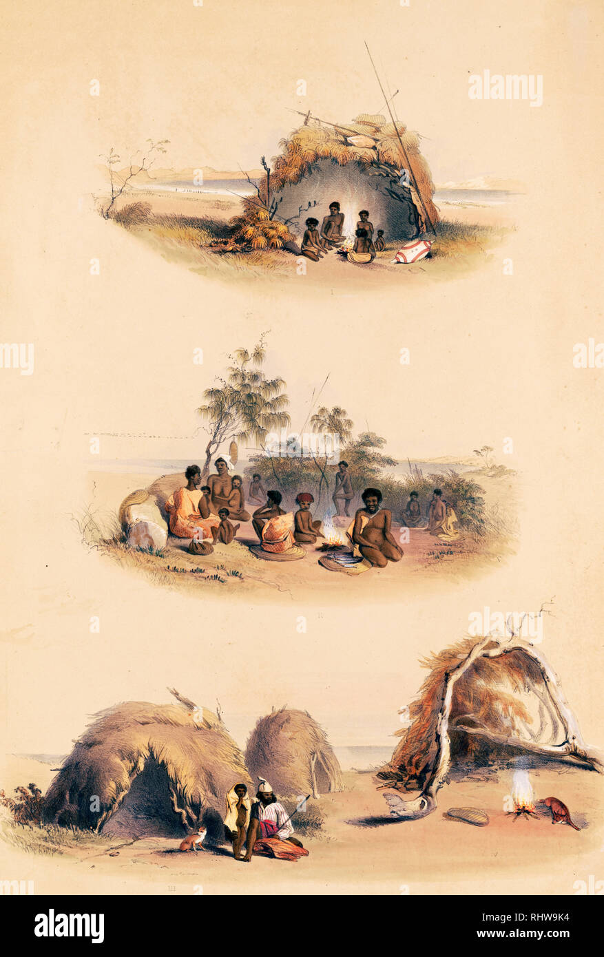 Native american dwellings illustration hi-res stock photography and ...