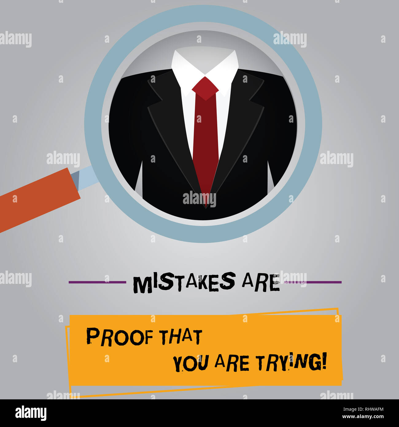 Handwriting text Mistakes Are Proof That You Are Trying. Concept ...