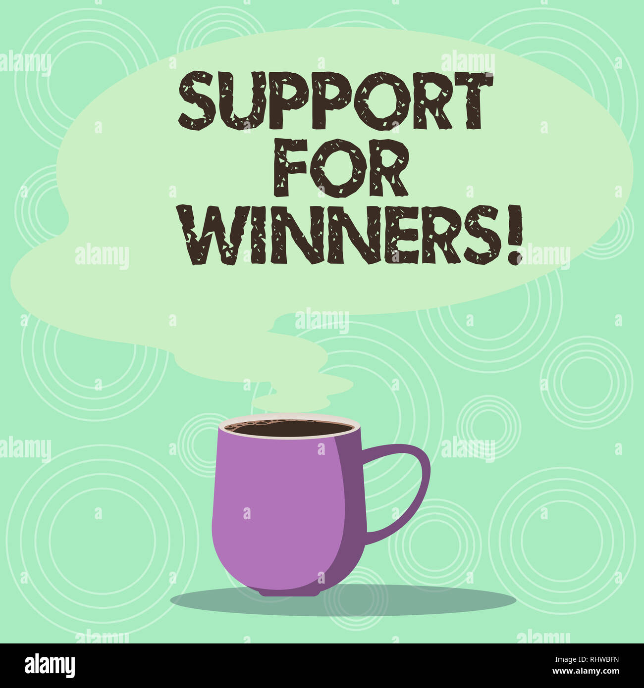 Handwriting text Support For Winners. Concept meaning give assistance ...