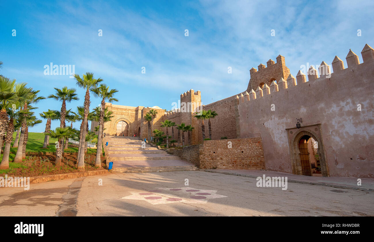 The Kasbah of the Udayas (Oudayas) ancient fortress in Rabat in Morocco ...
