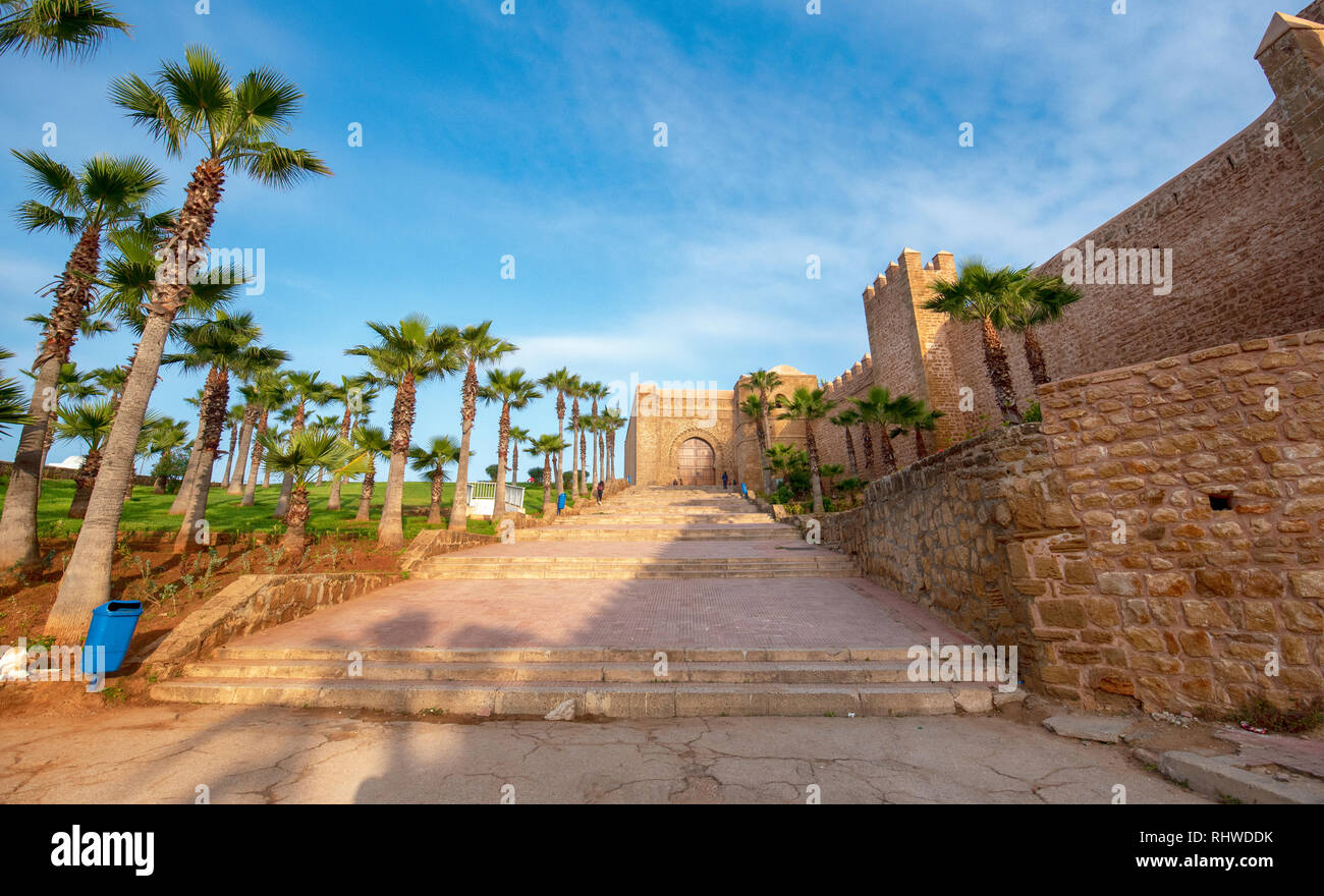 The Kasbah of the Udayas (Oudayas) ancient fortress in Rabat in Morocco ...