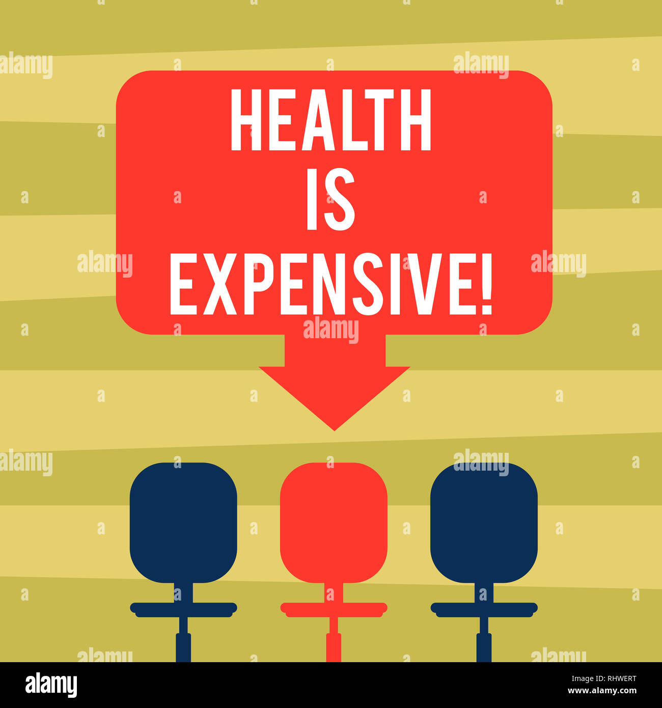 Text sign showing Health Is Expensive. Conceptual photo take care body ...