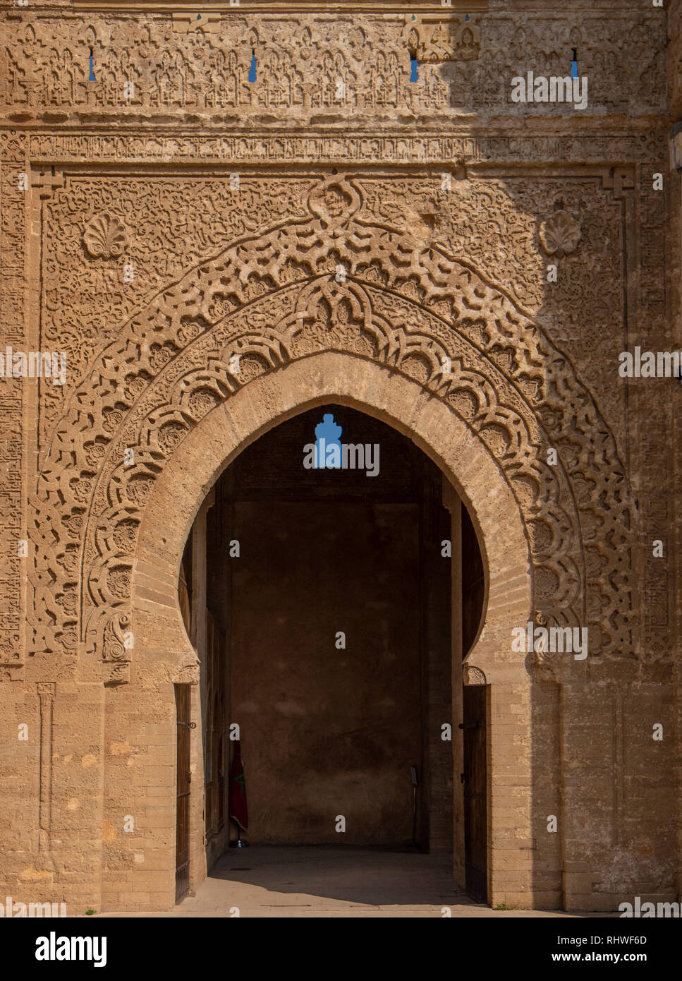 Chellah entrance gate - Bab Zaer. Chellah or Sala Colonia is a medieval ...