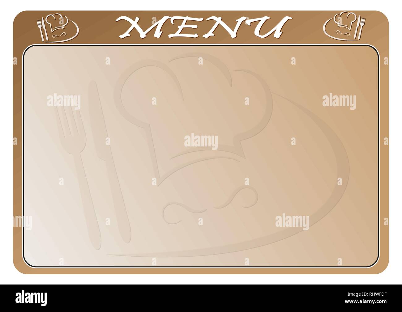 Template for restaurant menu and place for text Stock Vector Image ...