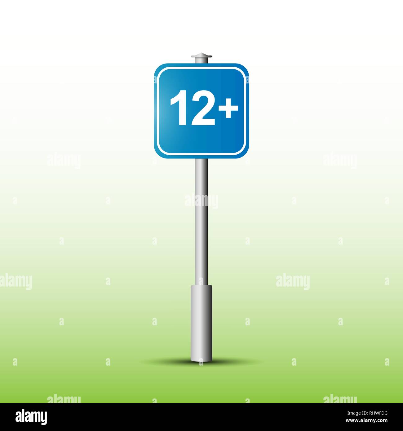 Information sign with the designation Age limit 12+ Stock Vector Image ...