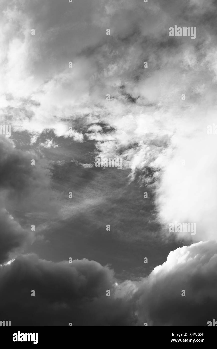 Cloudy black and white sky Stock Photo - Alamy