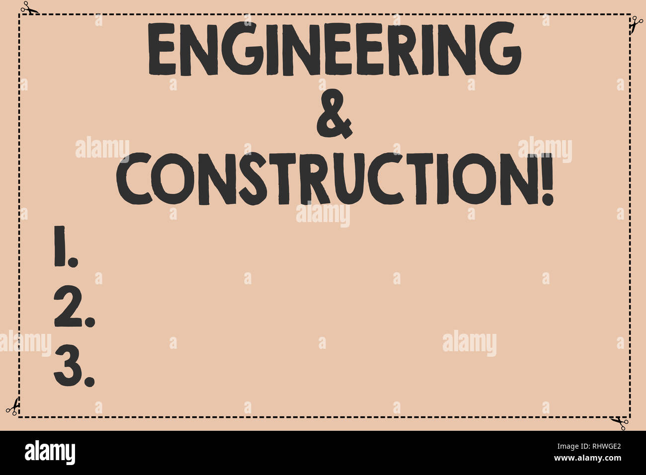 Handwriting text Engineering And Construction. Concept meaning applying ...