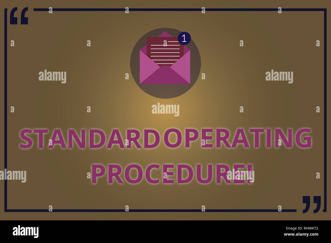 Writing note showing Standard Operating Procedure. Business photo ...