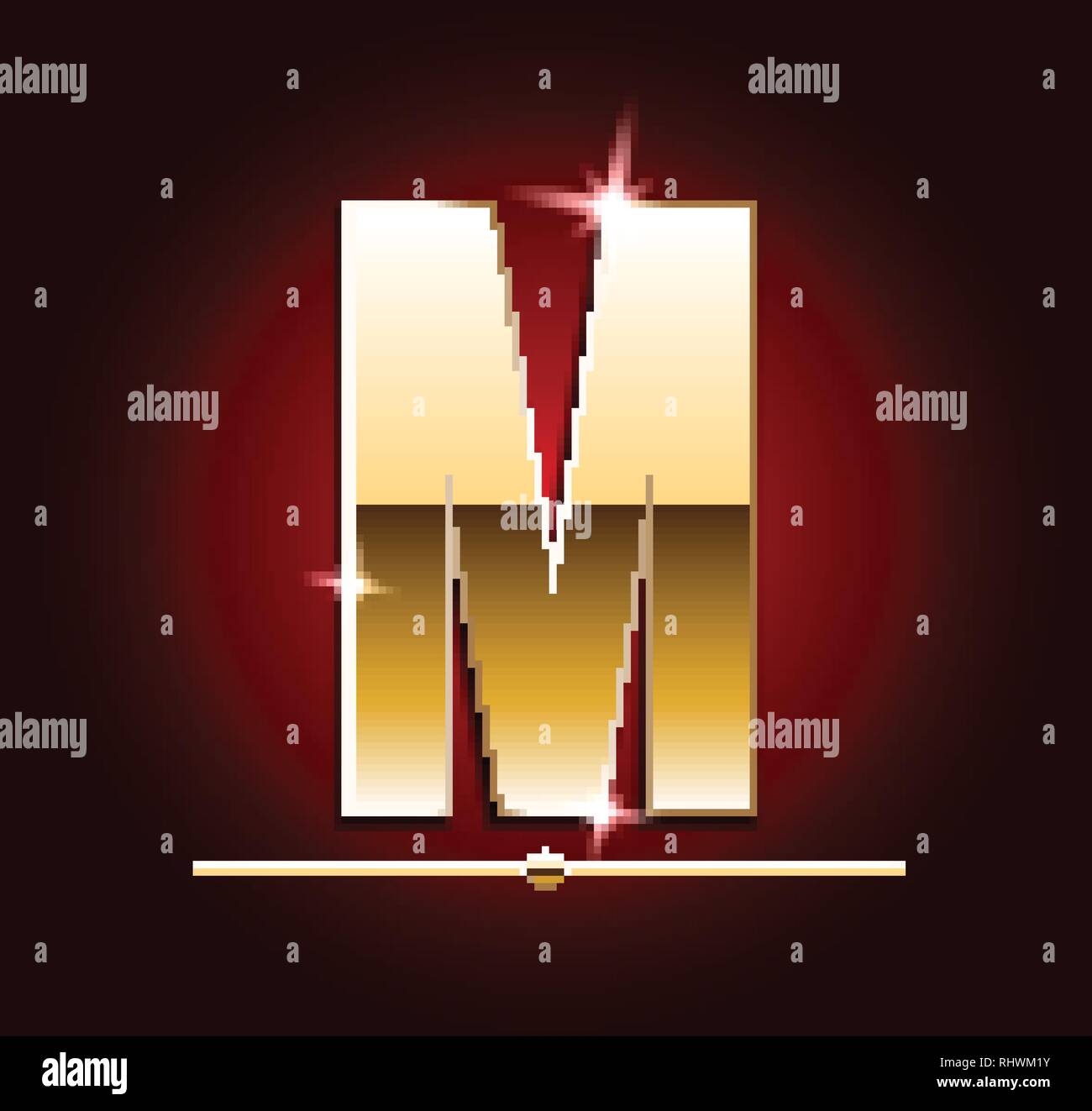 High quality gold-effect vector letters. Vector illustration Stock ...