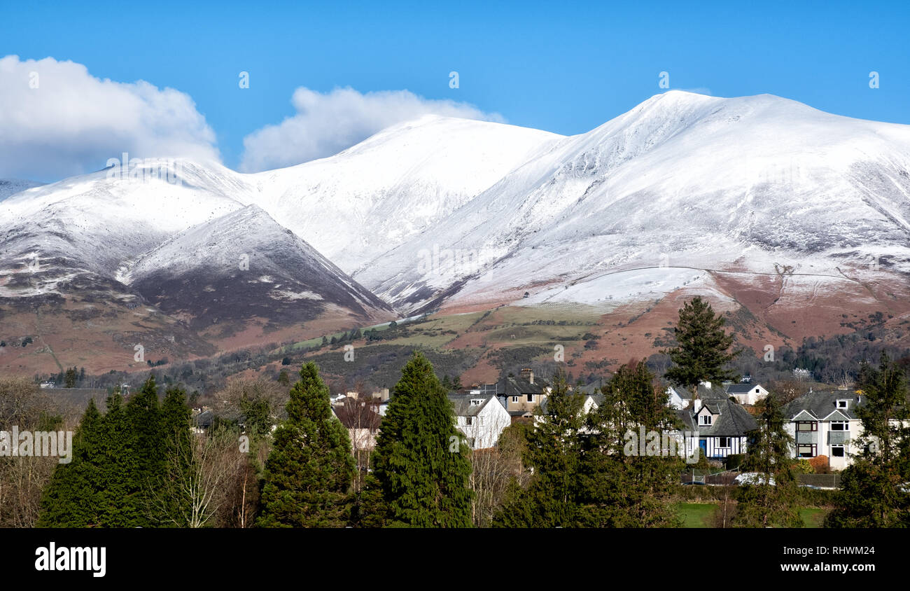 Keswick town cumbria winter hi-res stock photography and images - Alamy