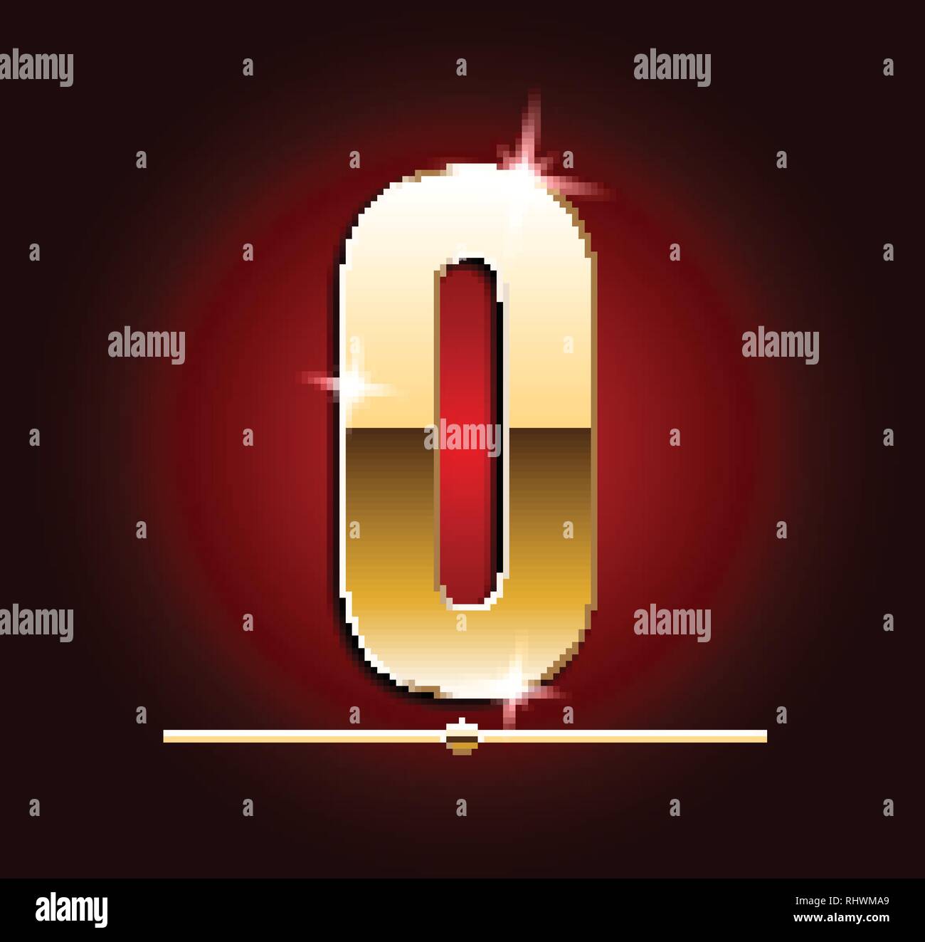 High quality gold-effect vector letters. Vector illustration Stock ...
