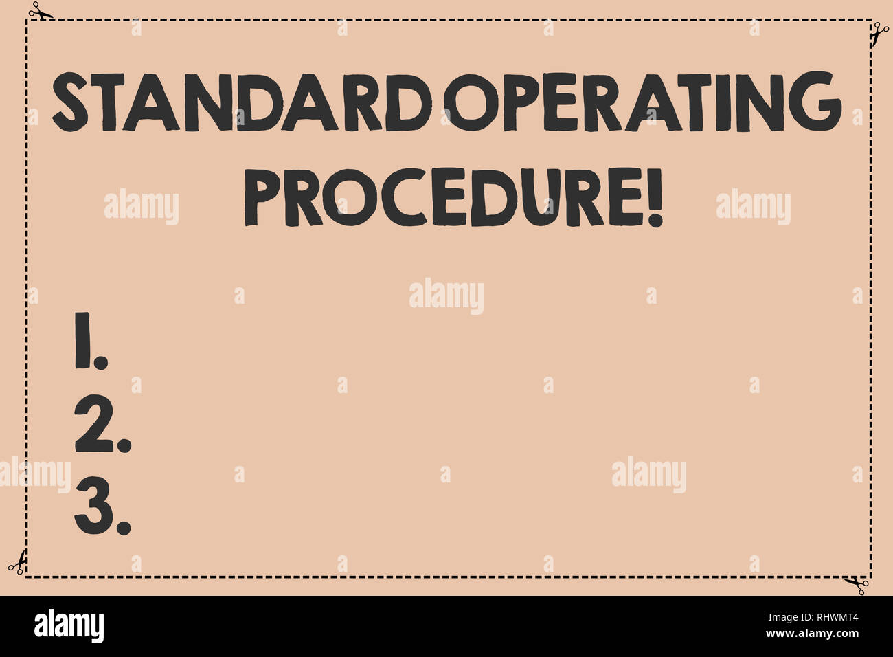 Handwriting text Standard Operating Procedure. Concept meaning Detailed ...