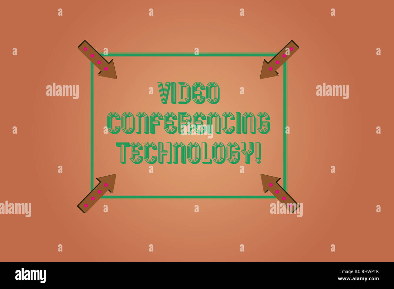 Handwriting text writing Video Conferencing Technology. Concept meaning ...